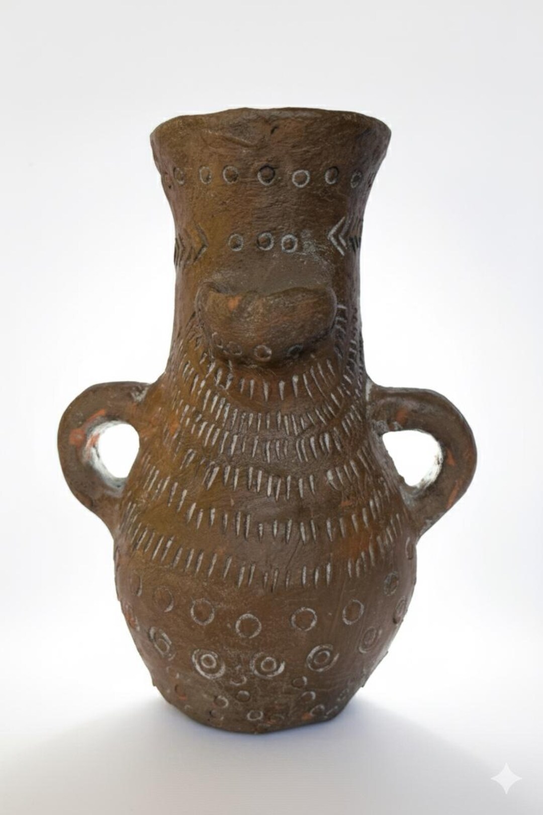 Archaeological Sardinian Nuragic Pottery Replica: Handmade Clay Vase ...
