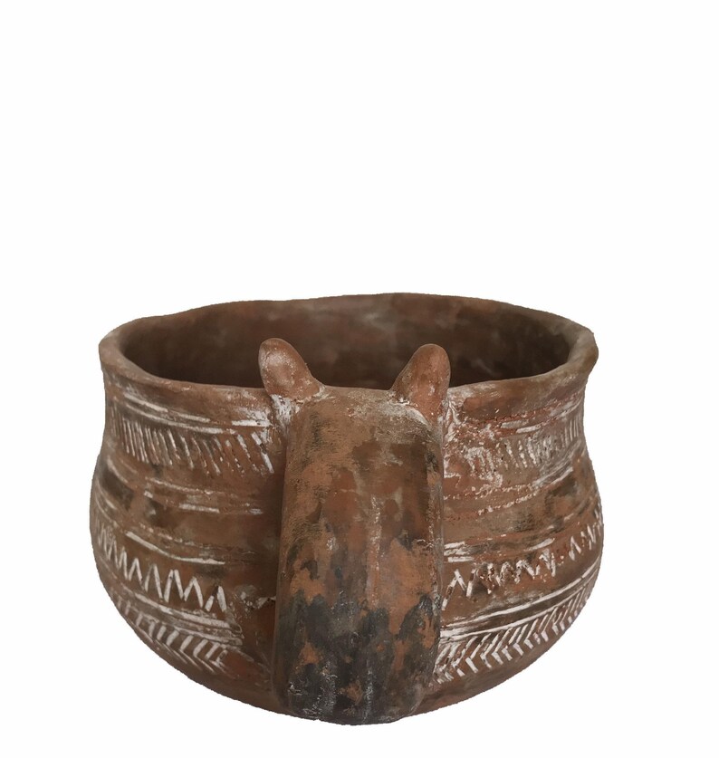 Ancient Decorated Clay Pot, Antique Italian Pottery, Authentic ...