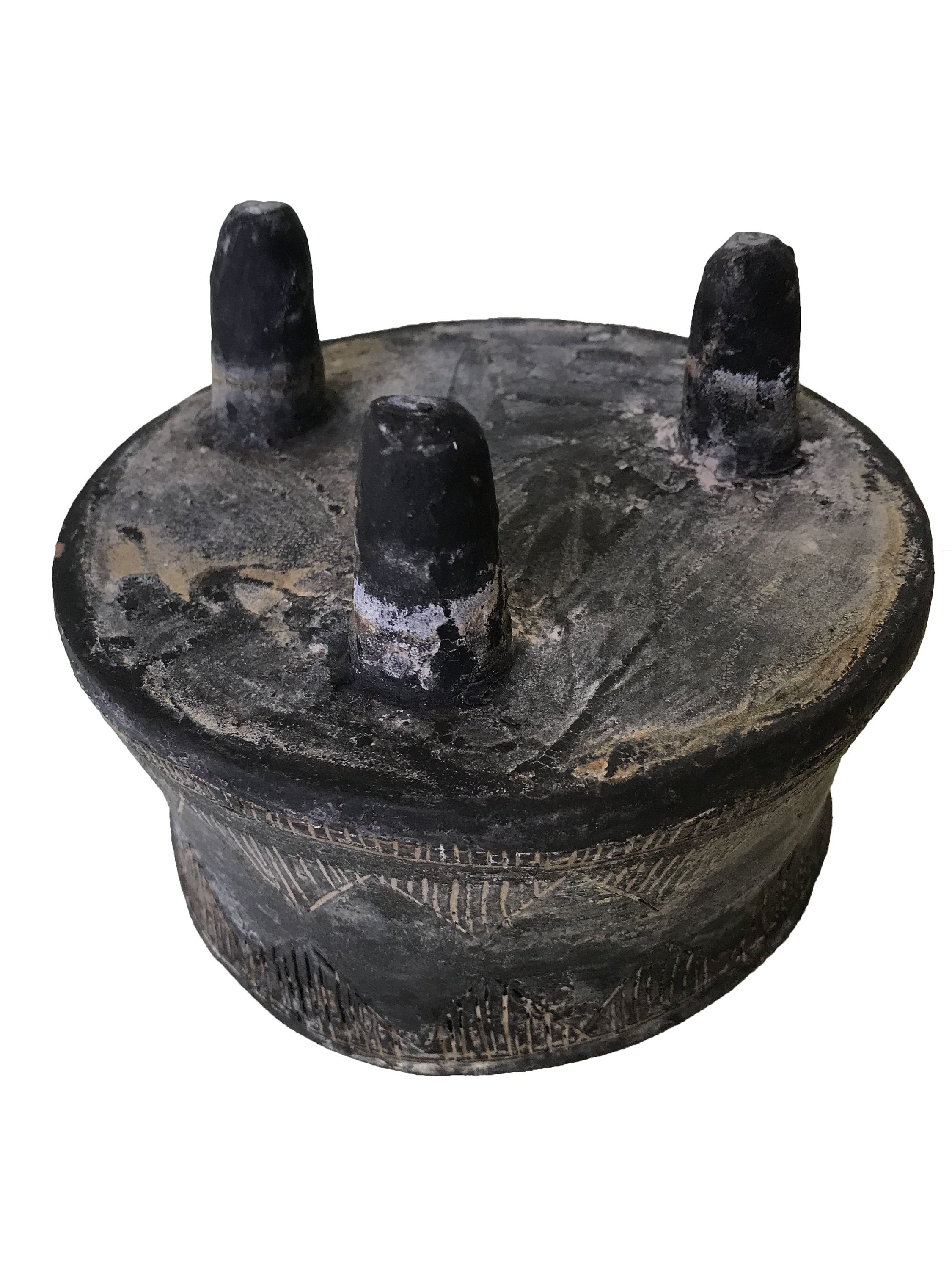 Antique Italian Pottery, Tripod, Authentic Sandstone Clay Pot, Ancient ...