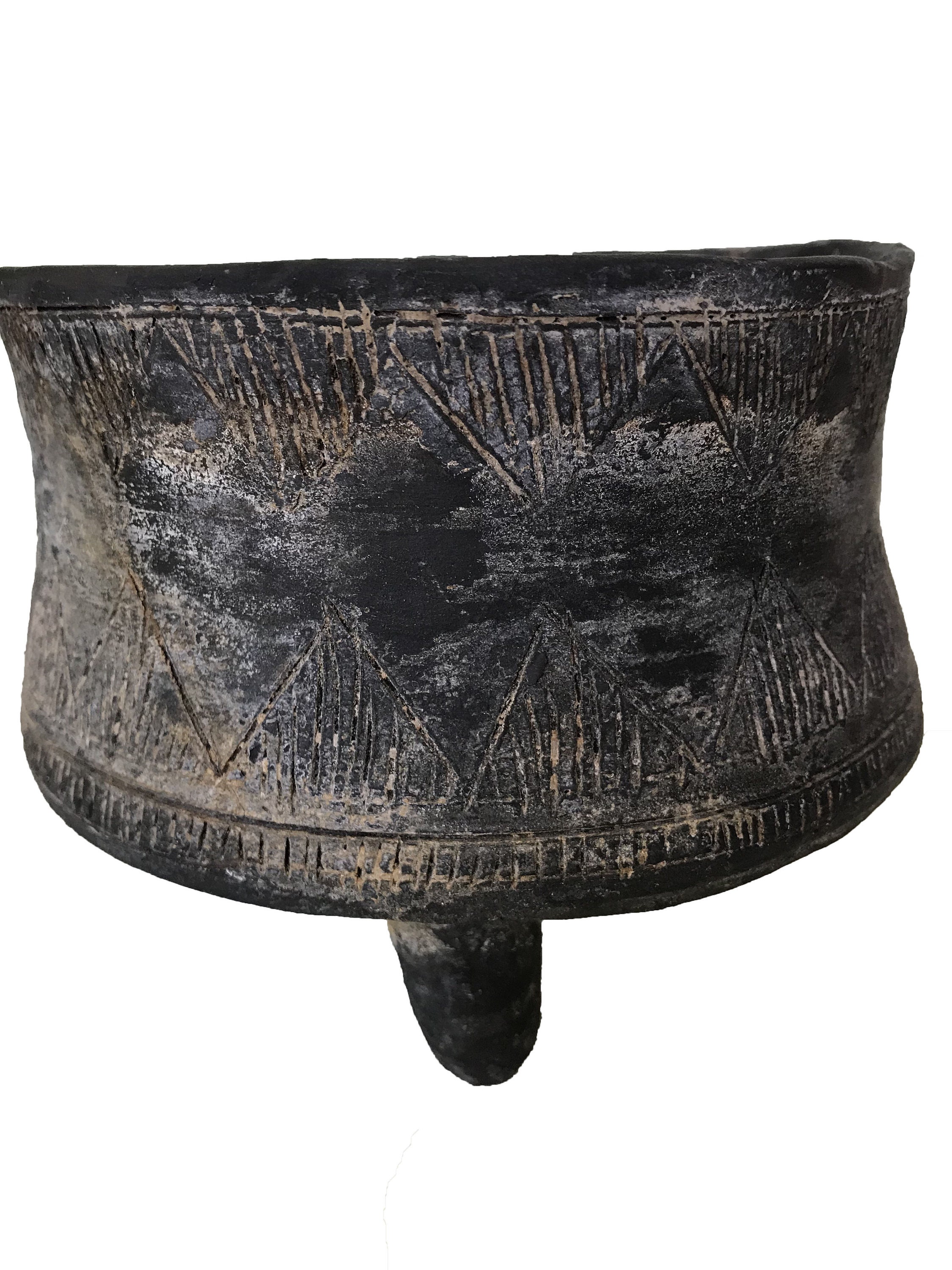 Antique Italian Pottery, Tripod, Authentic Sandstone Clay Pot, Ancient ...