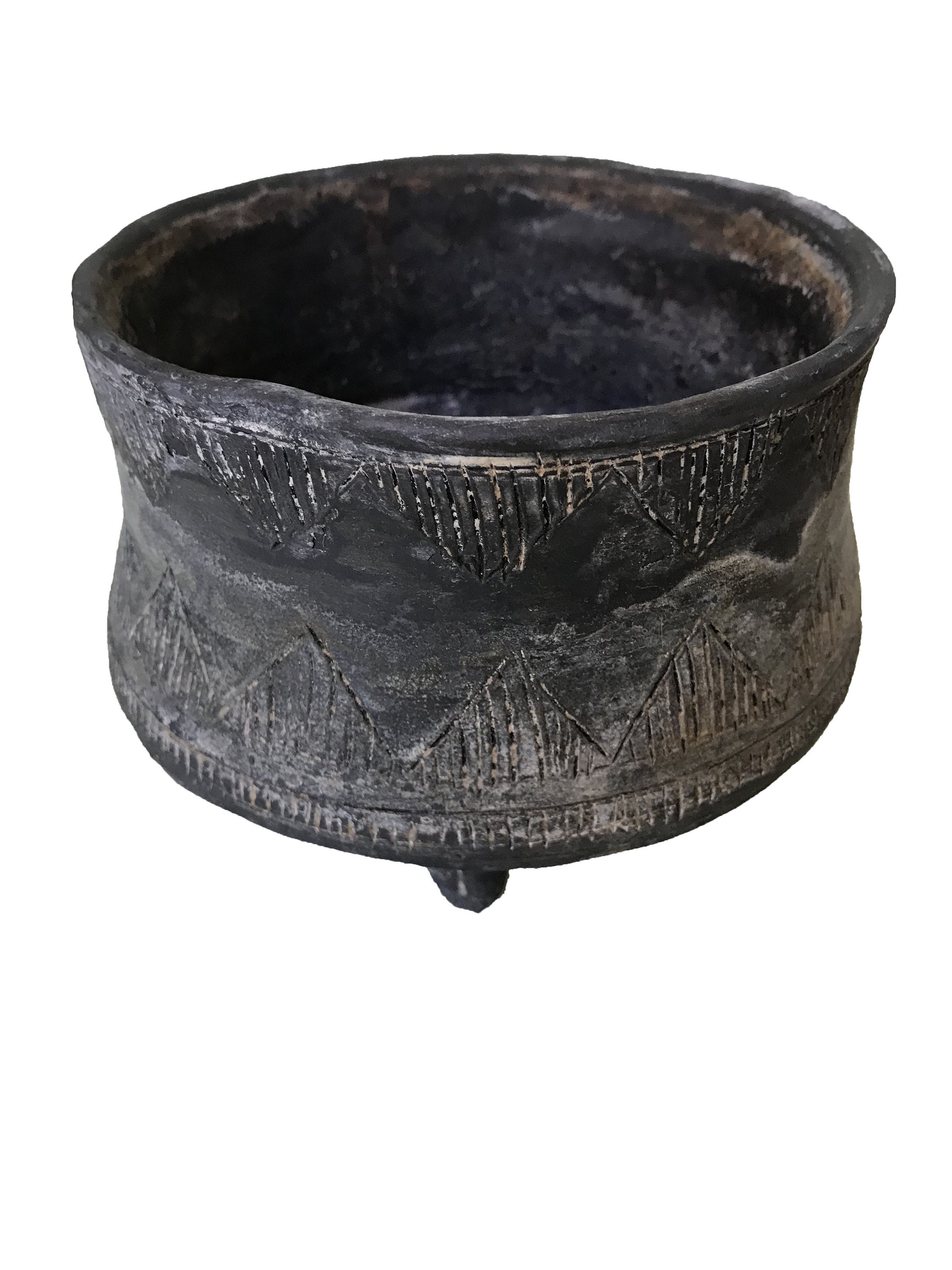 Antique Italian Pottery, Tripod, Authentic Sandstone Clay Pot, Ancient ...