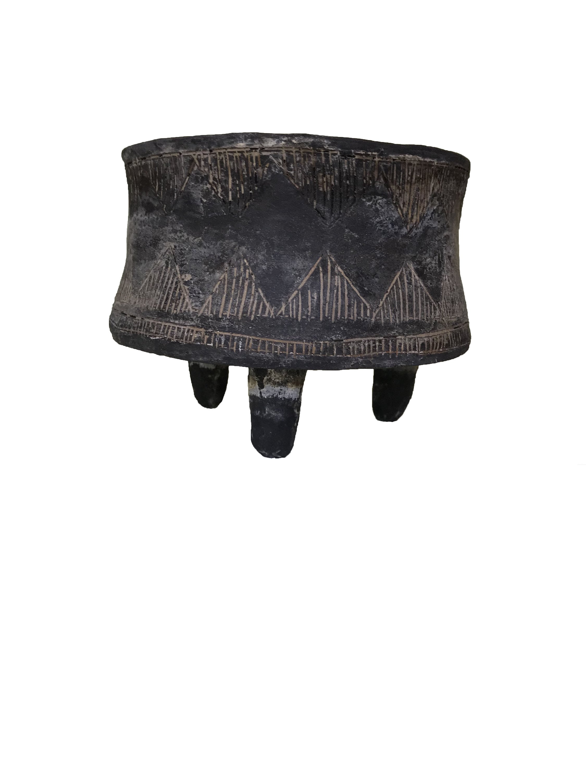 Antique Italian Pottery, Tripod, Authentic Sandstone Clay Pot, Ancient ...