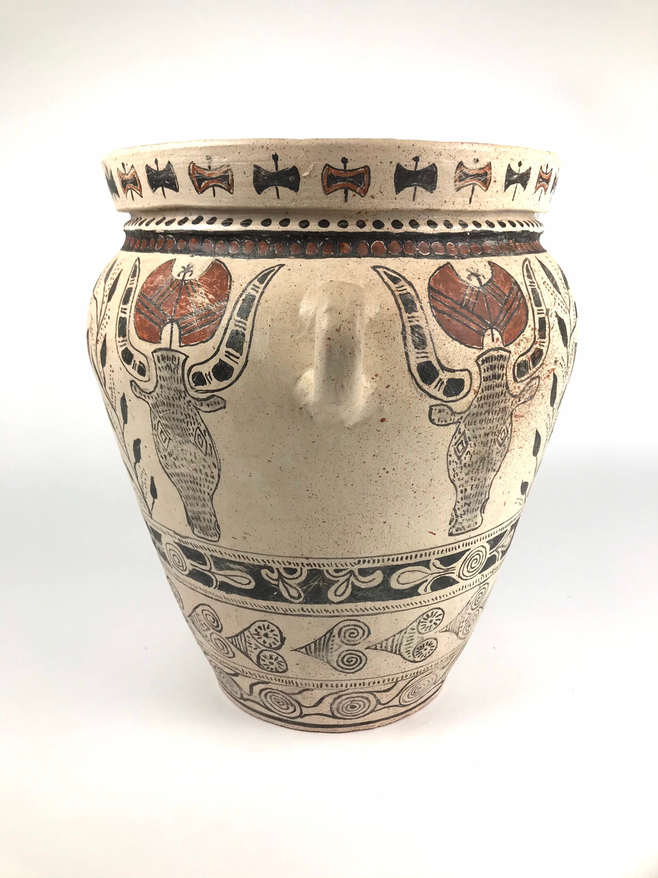 Unique Ancient Greek Amphora Vase. Traditional Sacrifice Vase. Artistic ...