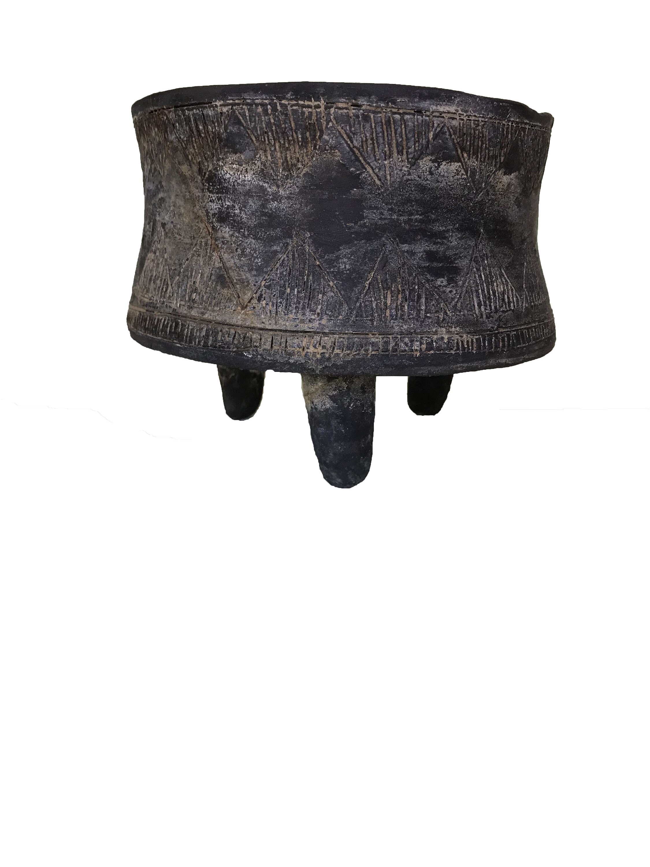 Antique Italian Pottery, Tripod, Authentic Sandstone Clay Pot, Ancient ...