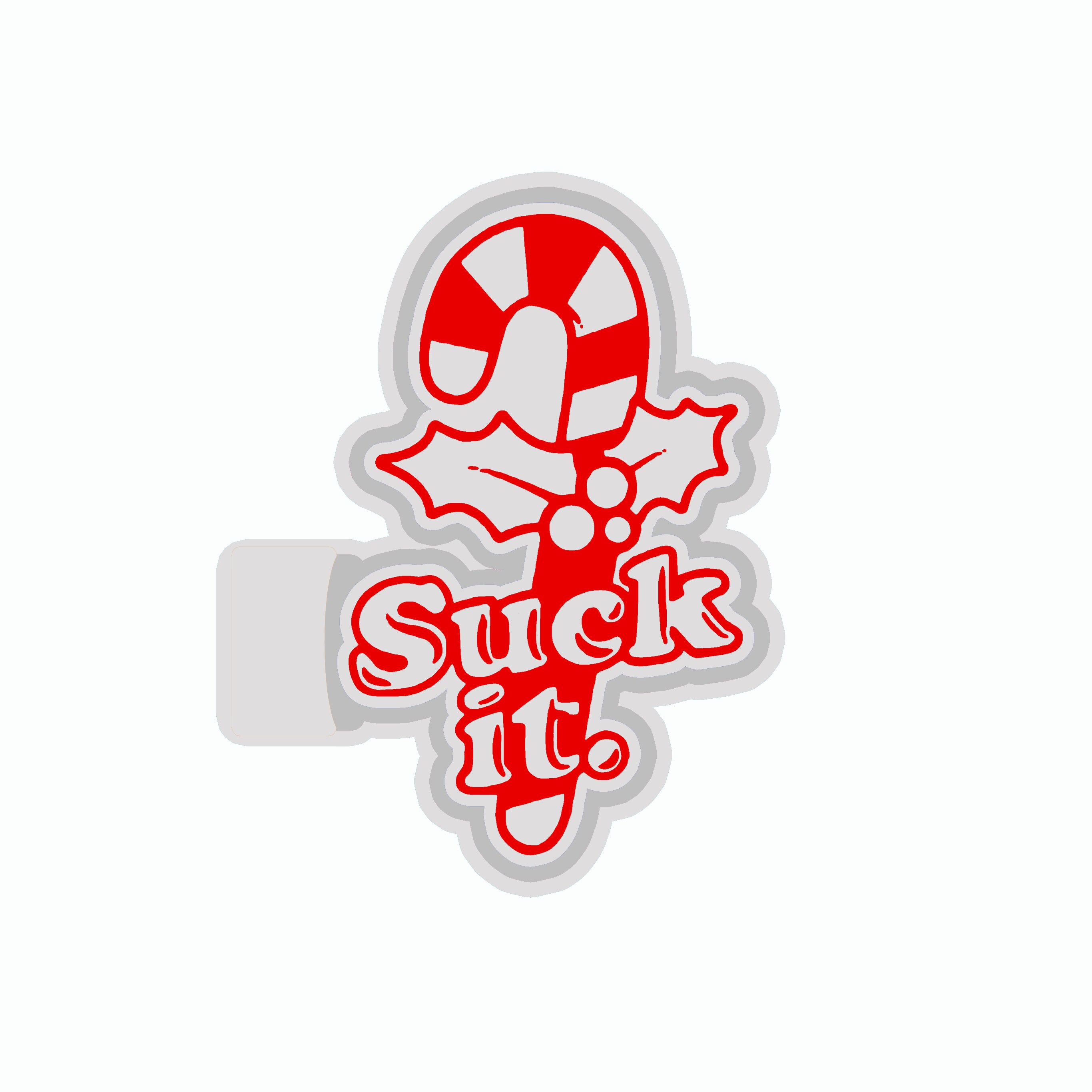 Candy Cane Suck It Freshie Stl File Etsy