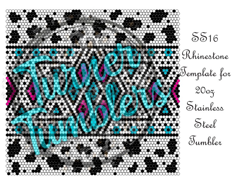 16ss Rhinestone Cow Aztec 20oz Template - Etsy