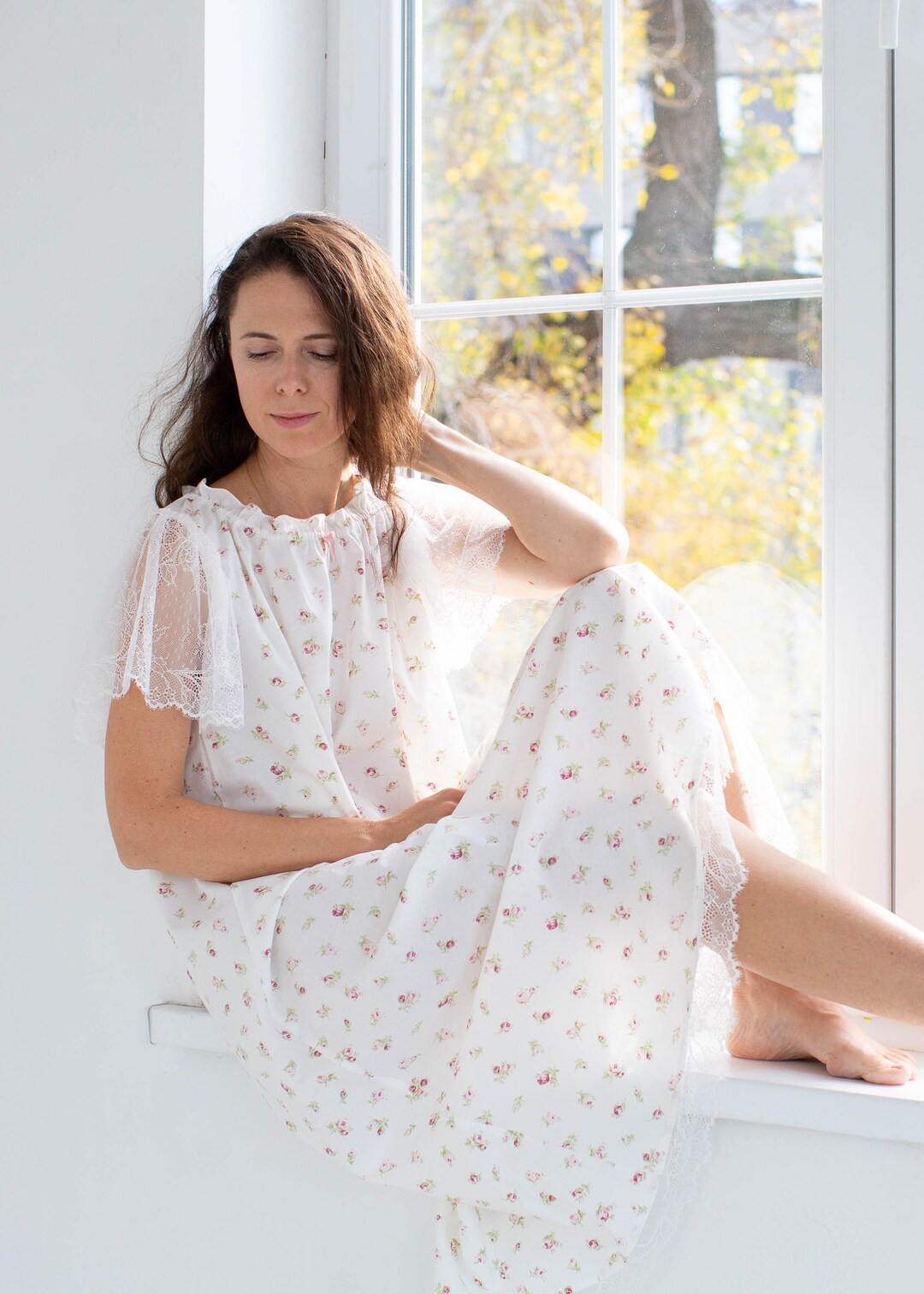 Women's Nightgown, Cotton Nightgown, Natural Nightwear - Etsy