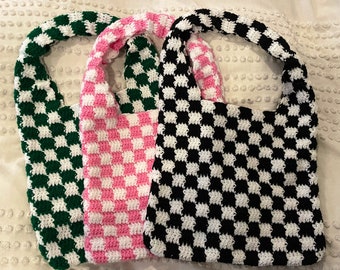 Crochet Checkered Tote Bag Pattern PDF Download - Etsy