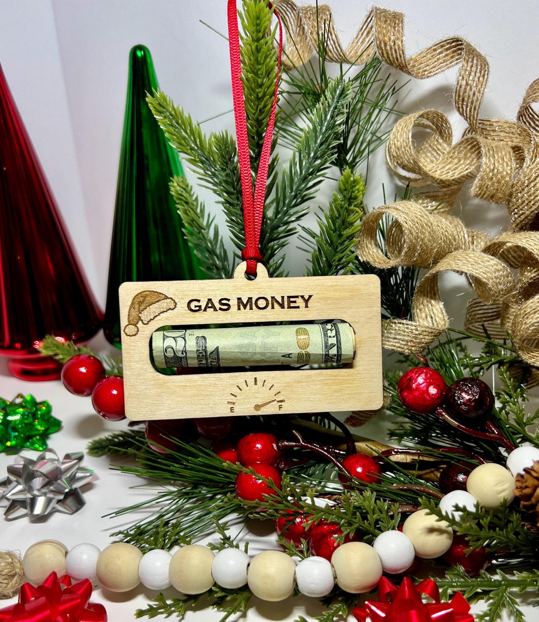 Gas Money Card Holders | Cash for Gas Money Ornament | Gift for College ...