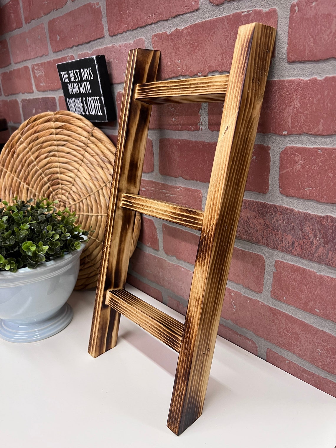 Mini Farmhouse Ladder Tea Towel Ladder Mini Wood Ladder - Etsy