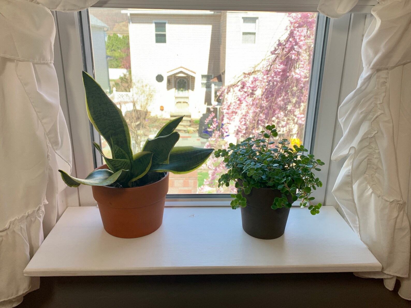 White Window Sill Shelf Wooden Shelf for Plants Floating - Etsy