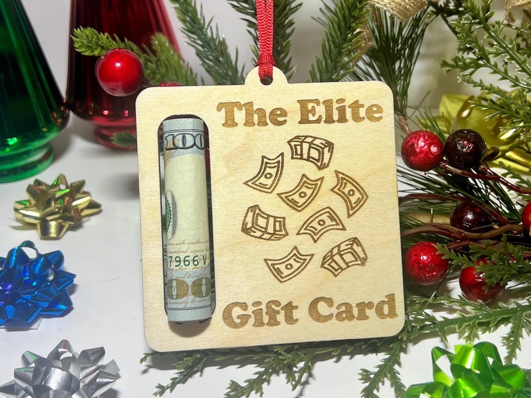 Elite Gift Card Money Holder Christmas Ornament, Gambling Gifts, Date ...