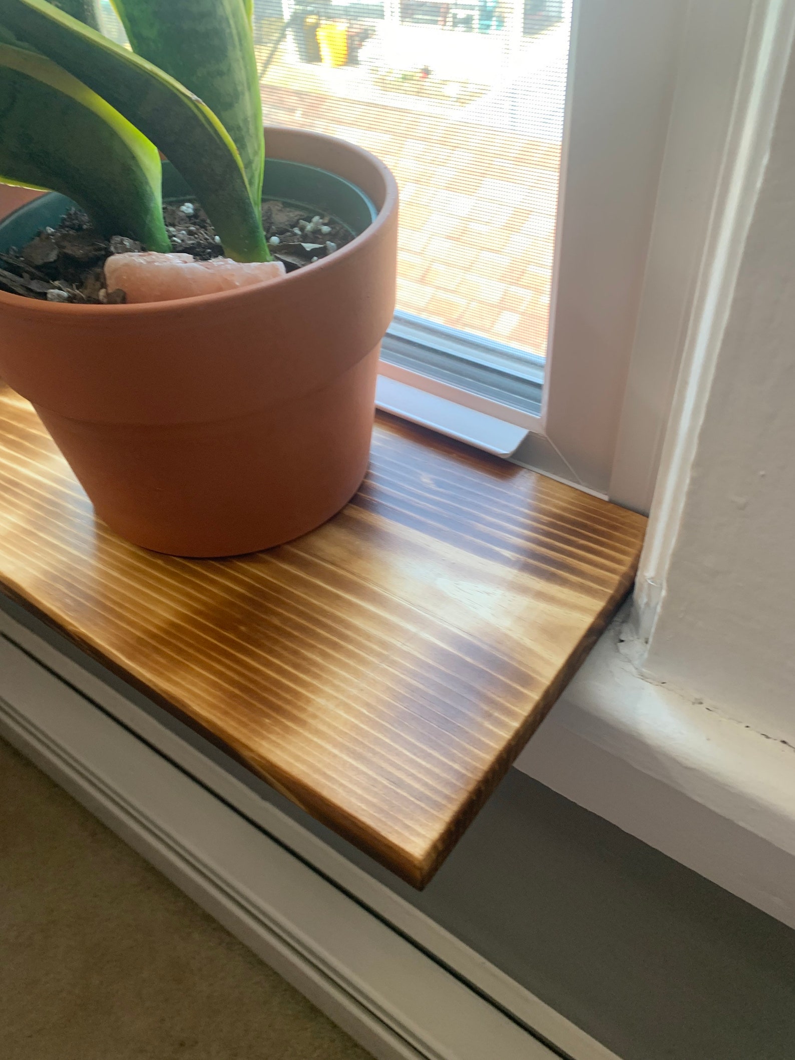 Window Sill Shelf, Wooden Shelf for Plants, Floating Shelf, Farmhouse ...