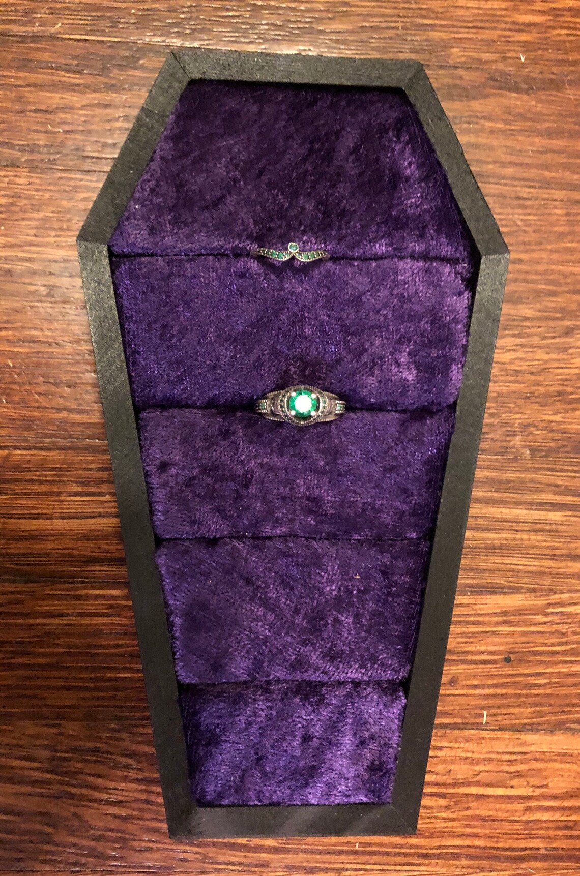 Vintage Inspired Coffin Multiple Rings Jewelry Box Victorian | Etsy