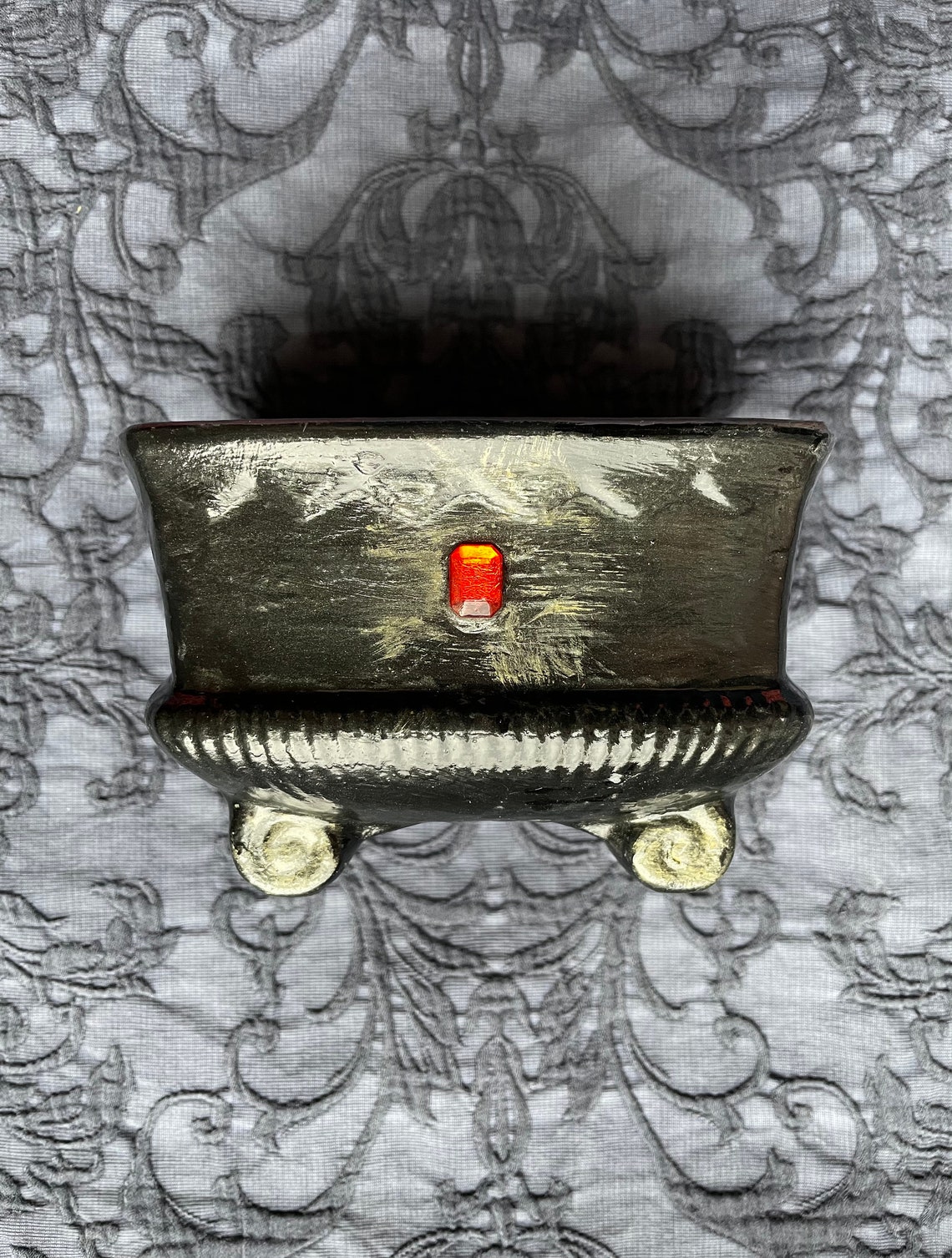 Gothic Clay Cauldron Trinket Dish Vintage Inspired Upcycled | Etsy