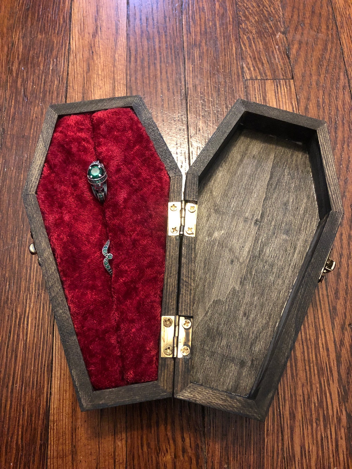 Vintage Inspired Coffin Ring Jewelry Box Victorian Gothic - Etsy