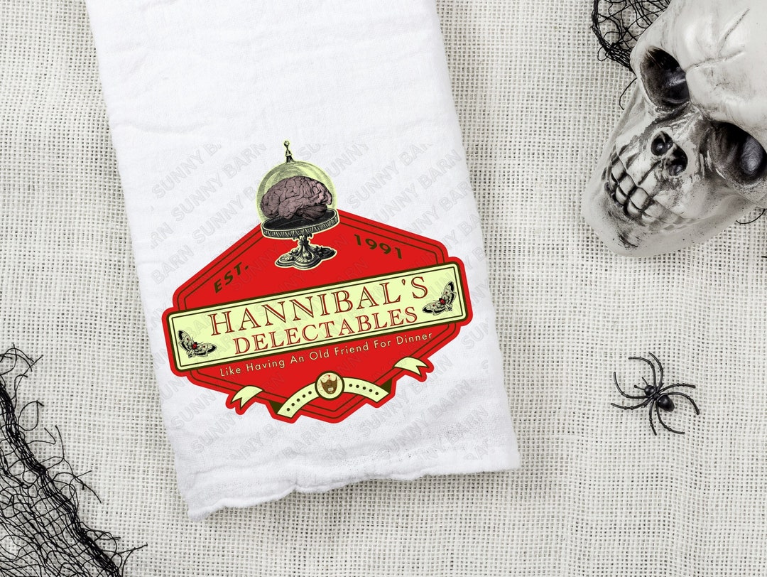 Hannibal's Delectables Tea Towel: Horror Movie Kitchen Decor - Etsy