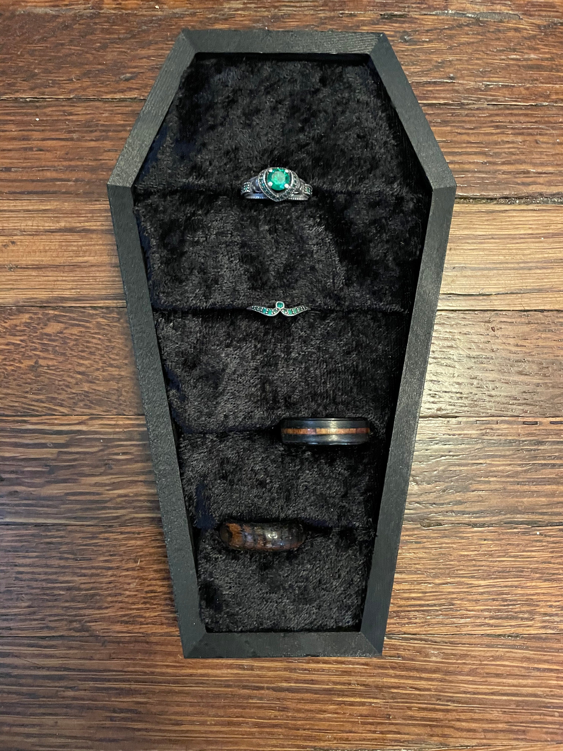 Vintage Inspired Coffin Multiple Rings Jewelry Box Victorian | Etsy