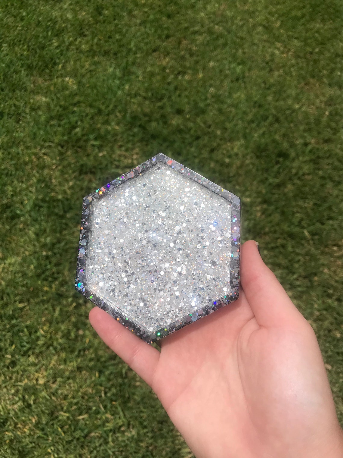Handmade Resin Coaster Holographic Glitter Coaster Custom Made | Etsy