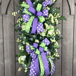 Spring Swag, Summer Swag, Front Door Swag, Housewarming Gift, Lavender ...