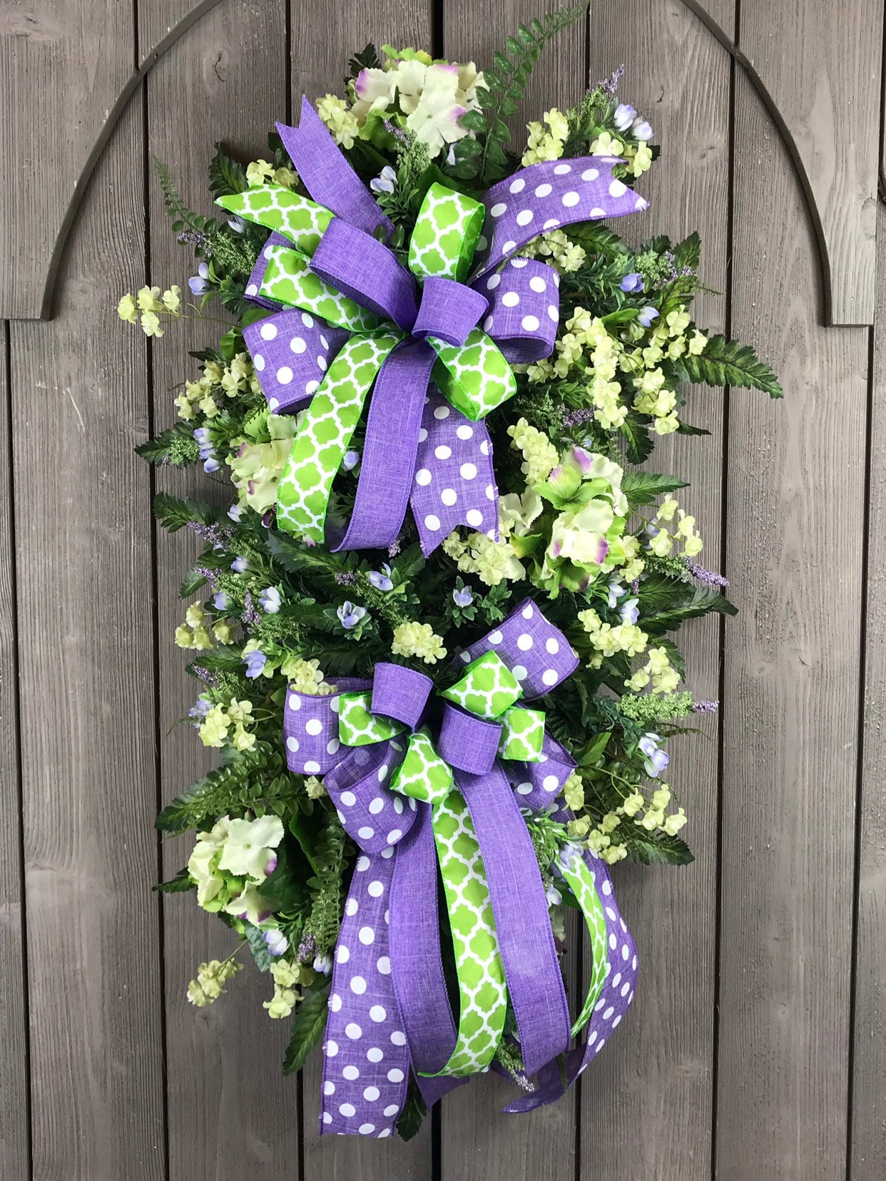 Spring Swag, Summer Swag, Front Door Swag, Housewarming Gift, Lavender ...