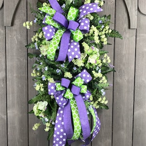 Spring Swag, Summer Swag, Front Door Swag, Housewarming Gift, Lavender ...
