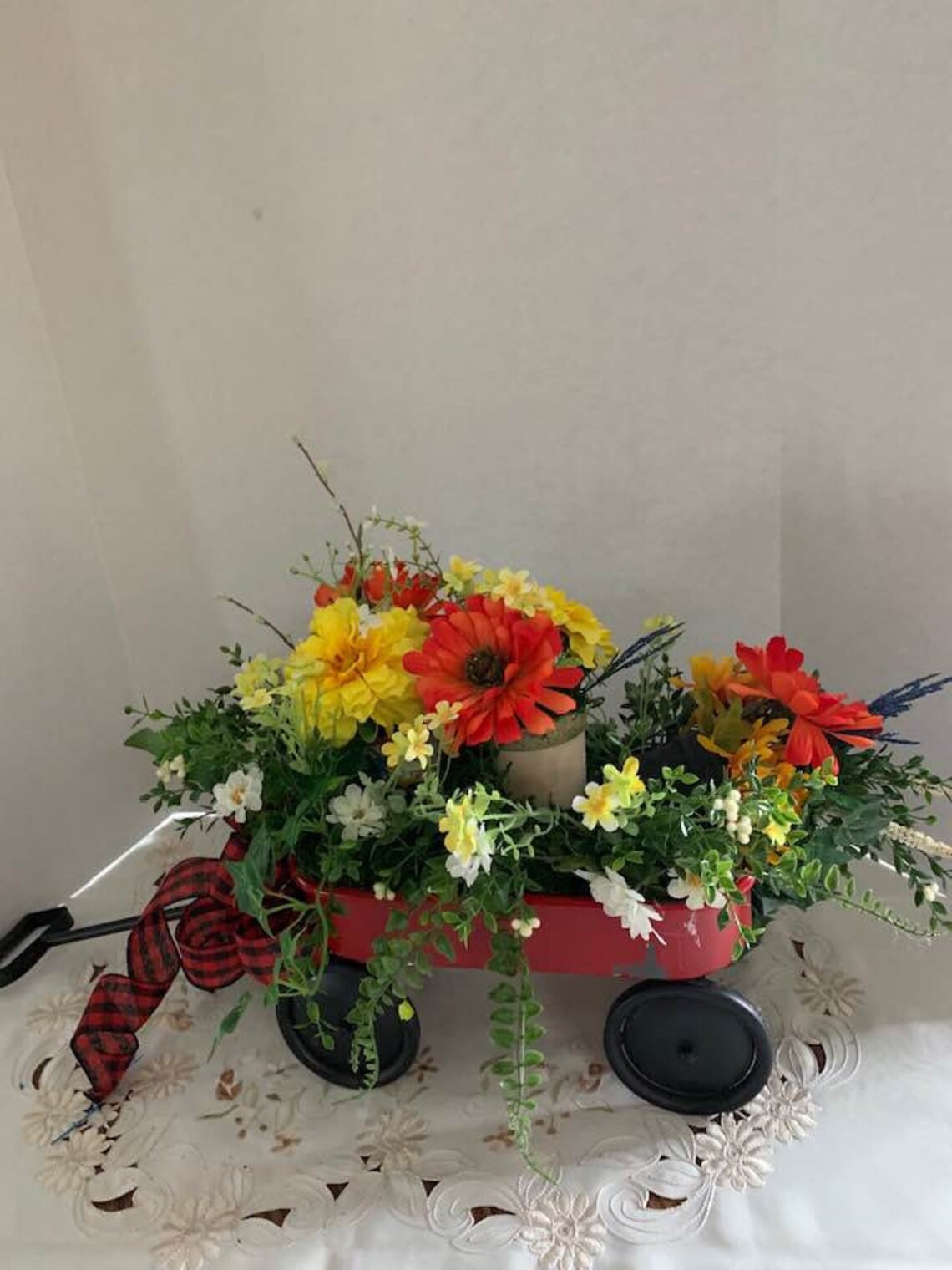 Lil Red Wagon Garden Wagonpatio Wagon Floral Wagon Summer - Etsy