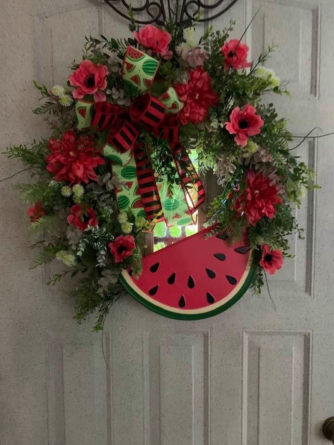 Watermelon Front Door Wreath Watermelon Wall Hanging Decor Etsy