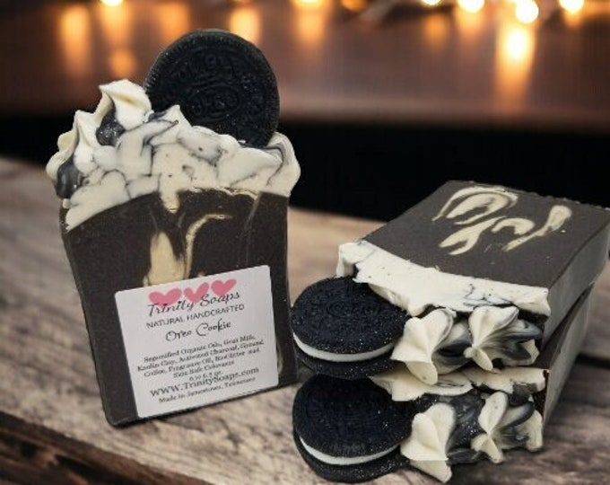 LARGE Cookies & Cream Goat Milk Soap, Made With Real Chocolate, Novelty ...