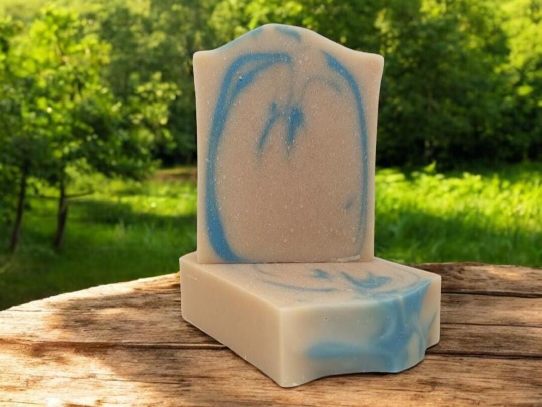 Light Blue: Tallow Soap With Goat Milk, Handmade Soap for Men, Infused ...