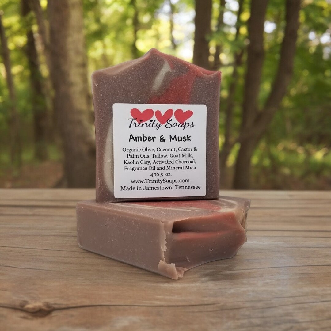 Black Amber Musk Goat Milk & Tallow Soap Bar, Homemade Organic Oils ...