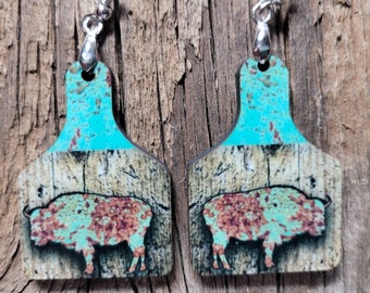 Western Teal Earrings - Etsy