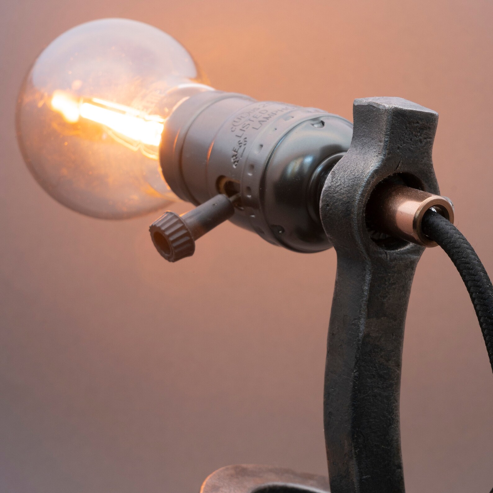 Unique Forged Steel Table Lamp, Knot 01 - Etsy