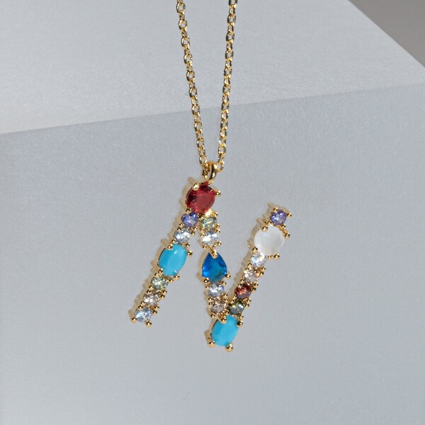 Letter N Necklace - Etsy