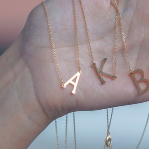 Initial Necklace Letter A Necklace Personalized Necklace - Etsy