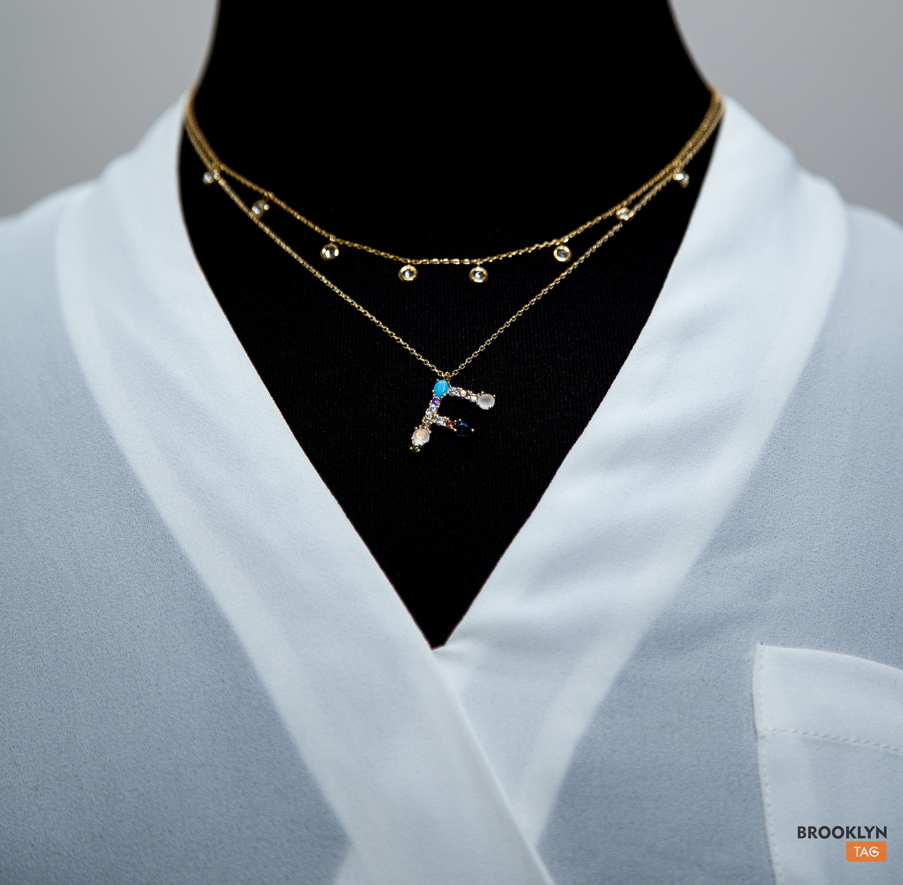 Initial Necklace Letter F necklace personalized Necklace | Etsy