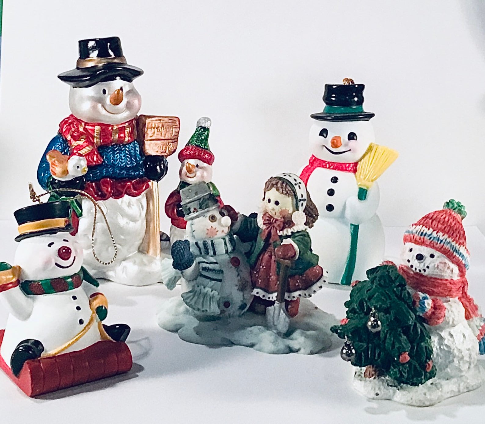 SNOWMAN COLLECTOR Vintage Variety of Five Snowmen Figurines - Etsy