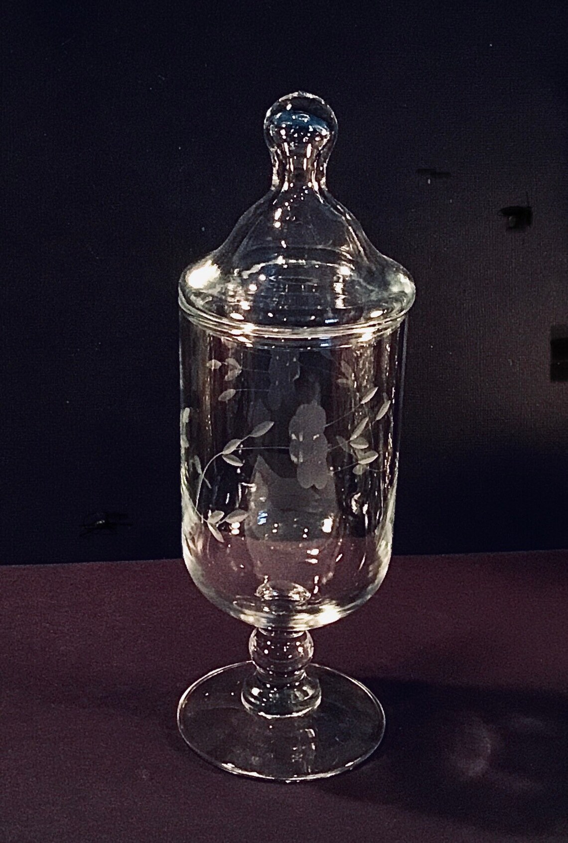 PRINCESS HOUSE Heritage Pattern Crystal Tall Pedestal Vase or | Etsy