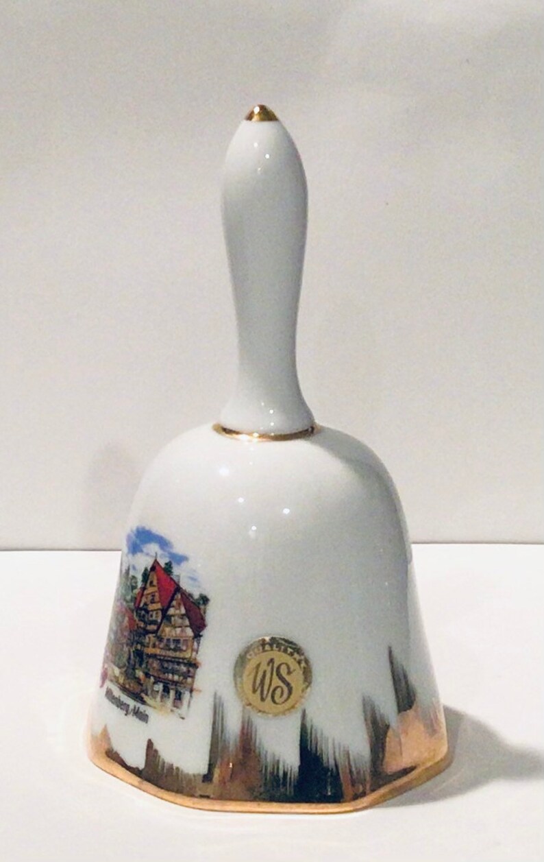 Vintage REUTTER Porcelain Bell With Street Scene From W - Etsy