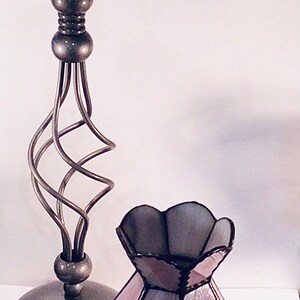 Reduced - STAINED GLASS Tiffany-style Shade With Partylite Grand ...