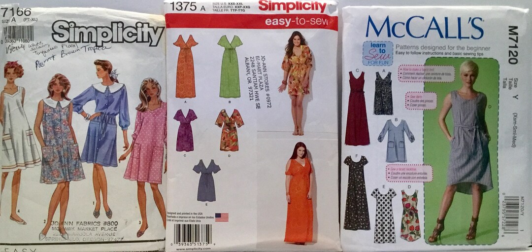 Three Misses Sewing Patterns - Dresses - Etsy
