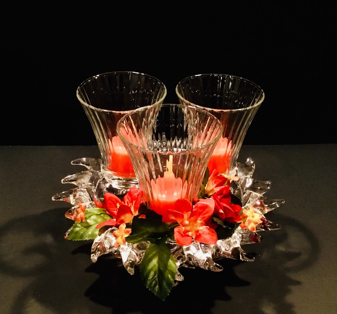 PARTYLITE 24% Lead Crystal AURORA Candle Holder Giftable - Etsy