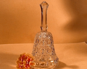 Home & Living Vintage Pressed Clear Glass Bell Button Pattern Home ...