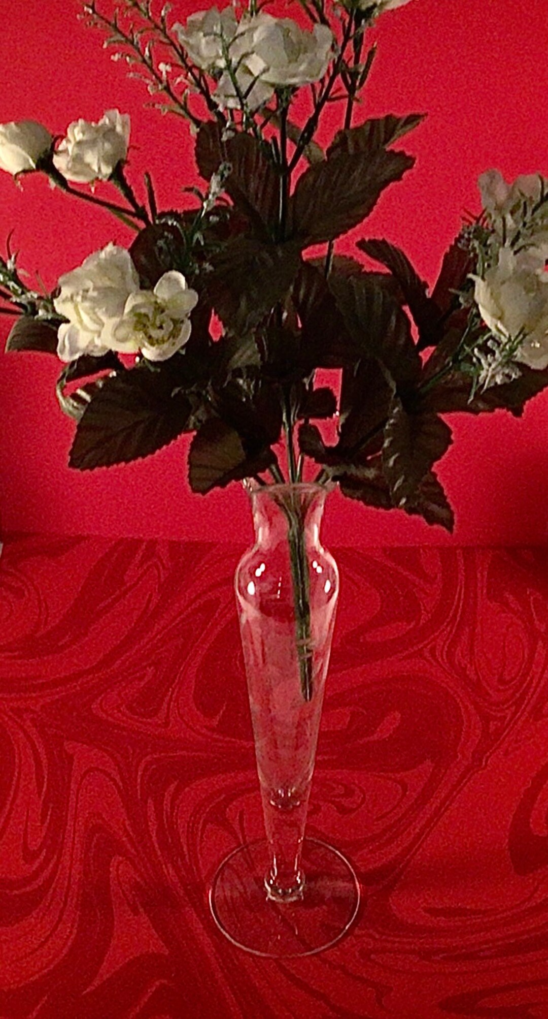 PRINCESS HOUSE Heritage Pattern Crystal Tall Pedestal Bud Vase Giftable ...