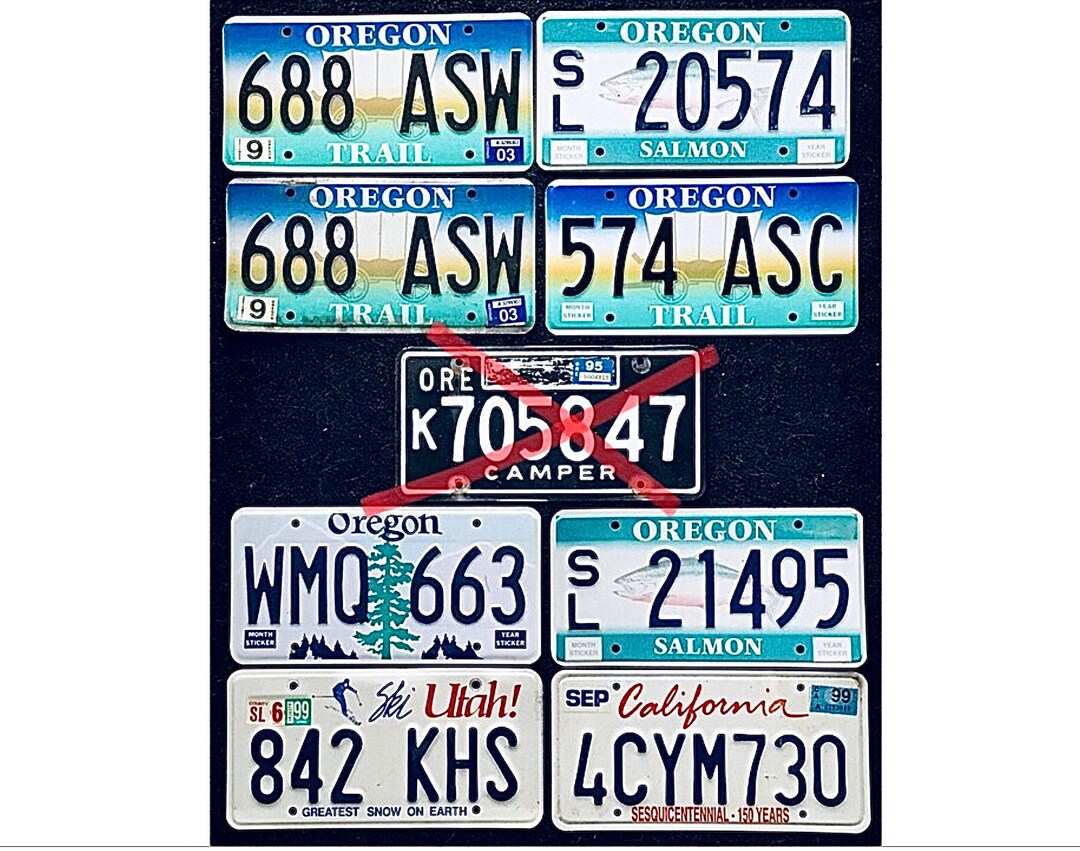 REDUCED - LICENSE PLATES - New and Expired Passenger Car and Camper ...
