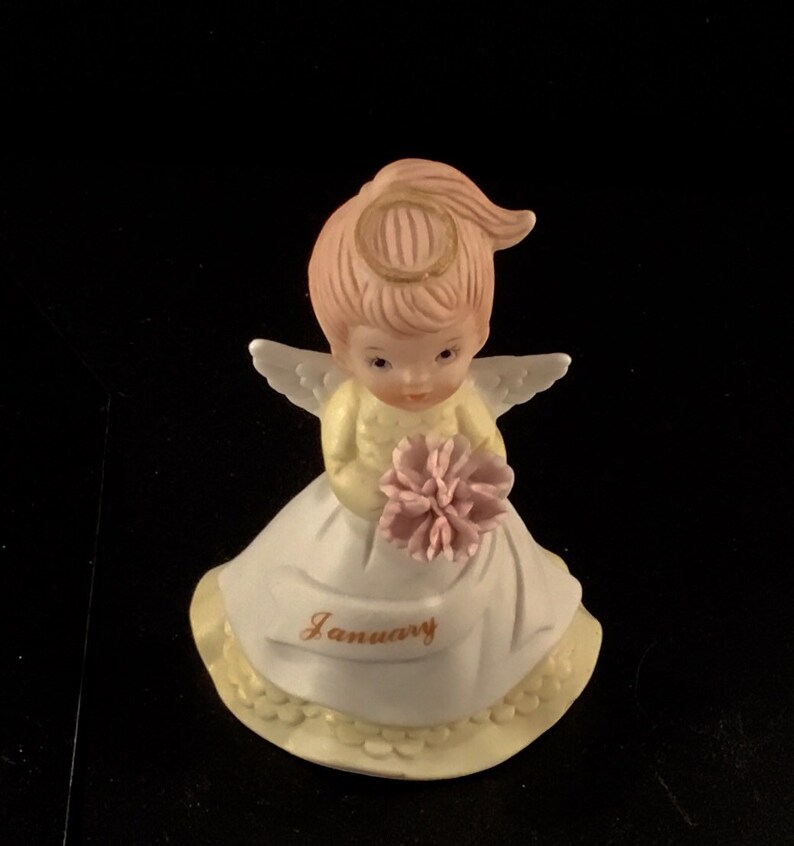 Vintage Collectible LEFTON JANUARY Birthday Month Angel Girl | Etsy
