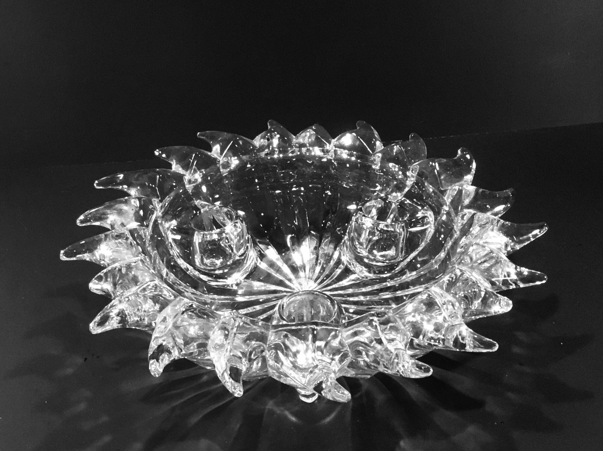 PARTYLITE 24% Lead Crystal AURORA Candle Holder Giftable | Etsy