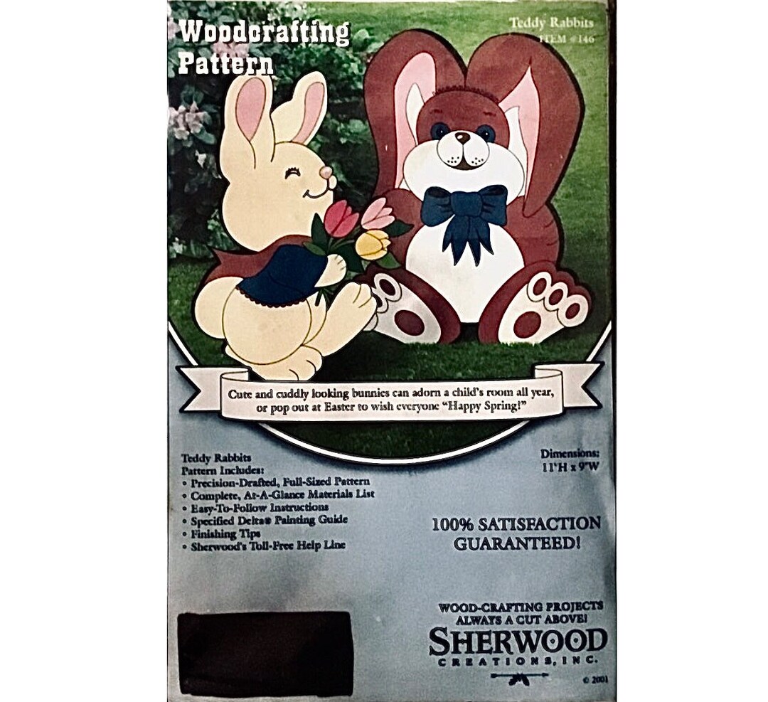 WOODWORKING PATTERN by Sherwood Creations, Inc. Adorable Teddy Rabbits ...