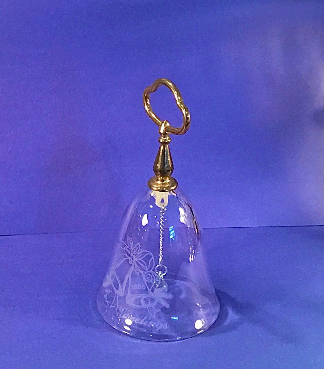 Vintage TIARA Clear Glass Bell From Fostoria Glass - Giftable - Etsy