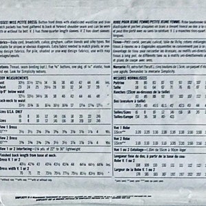 New Vintage SIMPLICITY PATTERN 9146 Easy to Sew Misses Petite Dress Sewing Pattern - Etsy